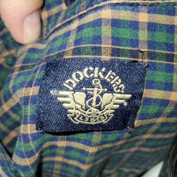 Dockers | Shirts | Dockers Vintage 9s Mens Plaid Button Shirt L | Poshmark